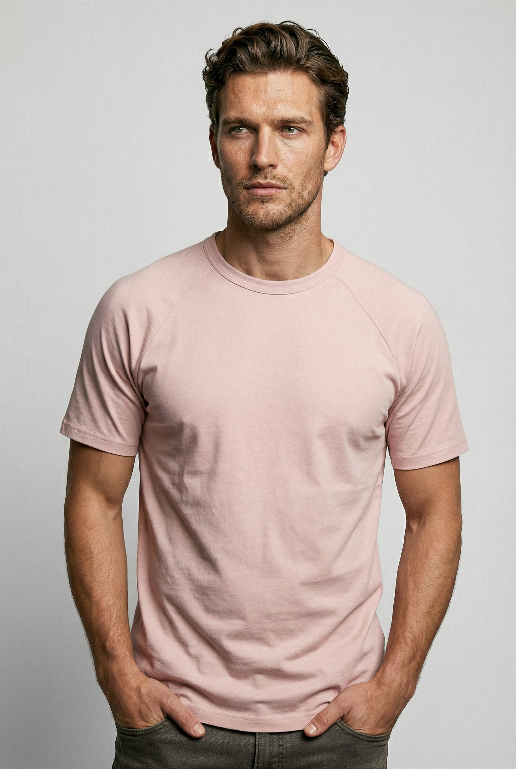 Stylish Hoxton Short sleeve t-shirt - Nude Colour - Elegant Jersey Tops